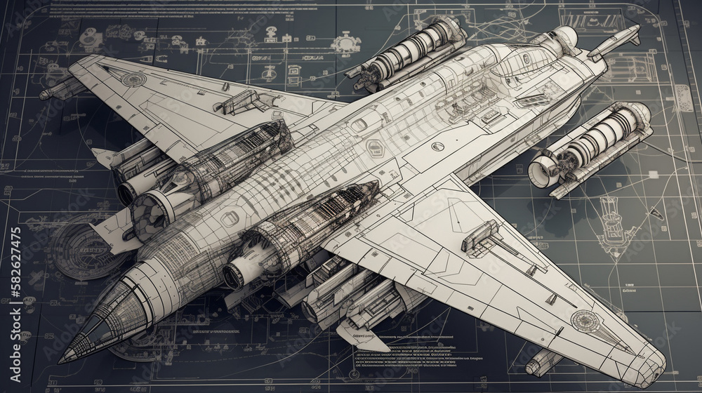 fighter jet design drawing, jetplane sketch, hand-drawn plane drawing ...