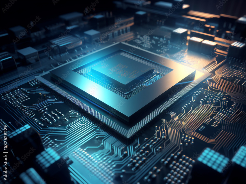 Artificial Intelligence in motherboard, mainboard circuit board ...