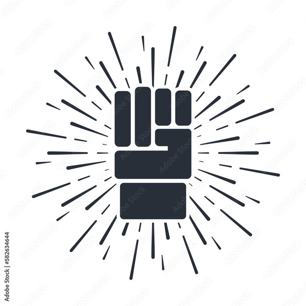 Symbol of struggle and unity. Vector illustration isolated on white ...