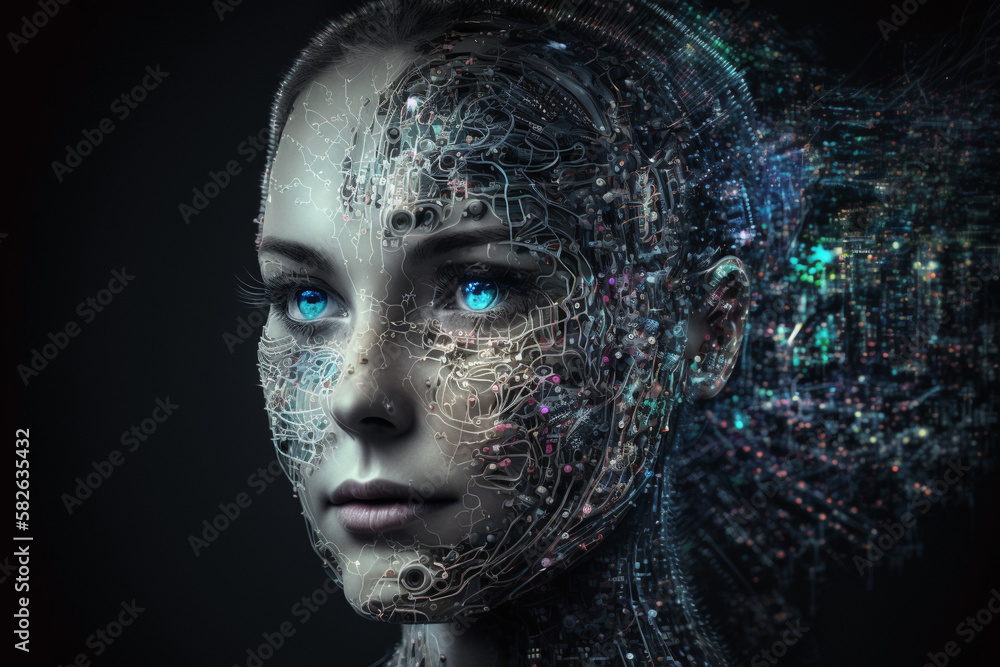 System Artificial intelligence , Technology smart robot application ...