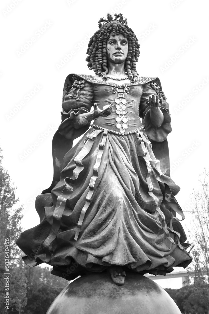 Replica of the Statue of Queen Catherine of Braganza in Lisbon Stock ...