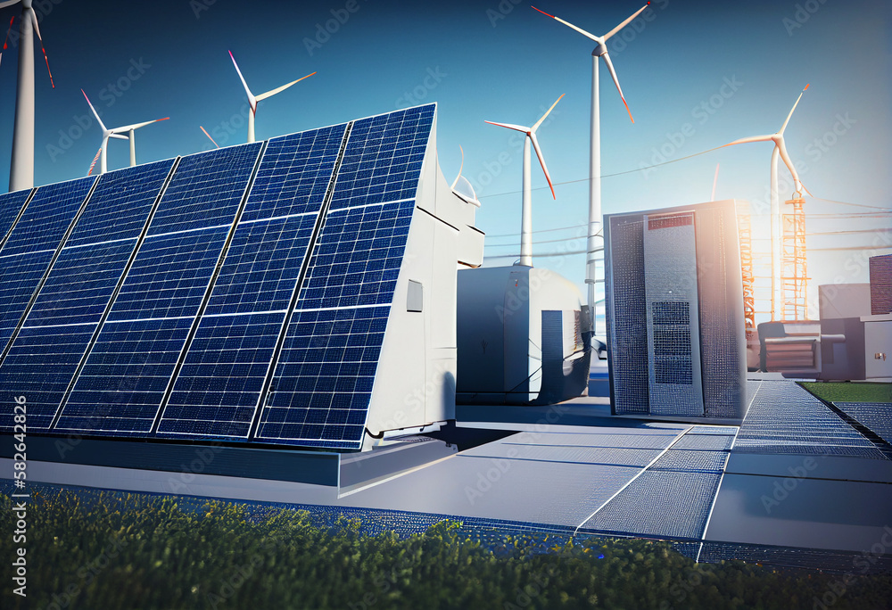 Solar cell plant and wind generators in urban area connected to smart ...