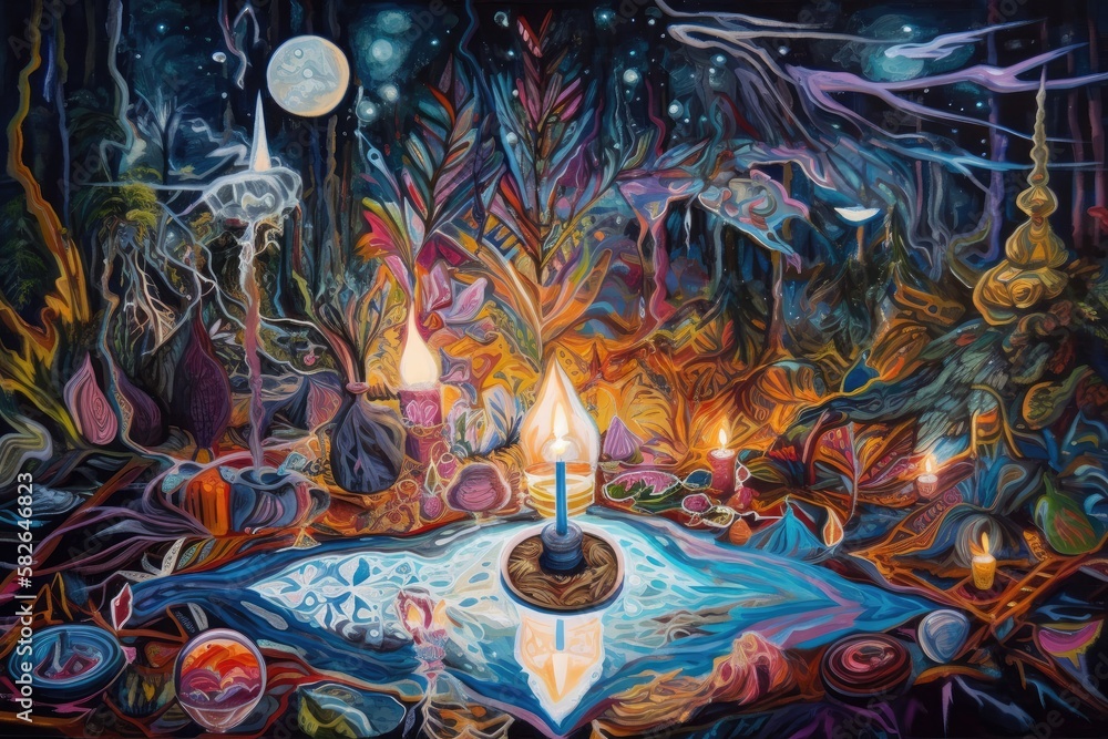 The power of sacred rituals in our daily lives. Oil painting ...