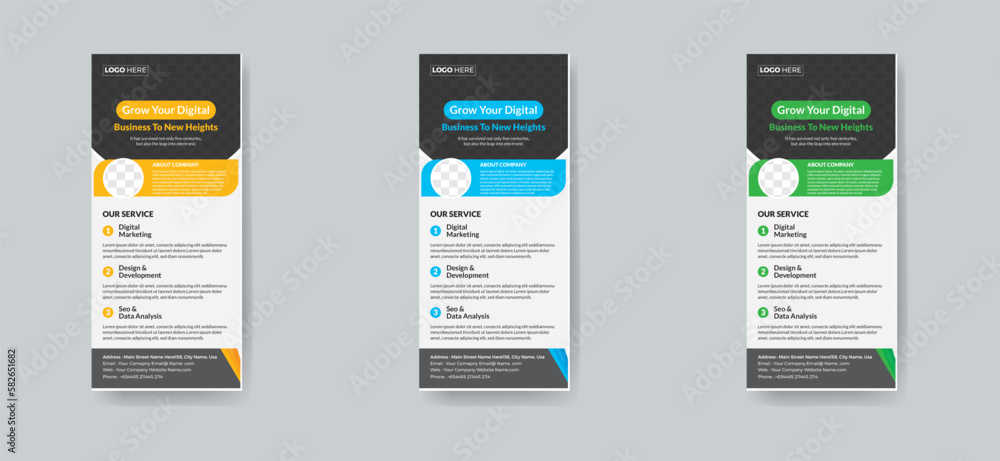 Creative Modern Corporate DL Flyer Design. DL Flyer design. Pink ...
