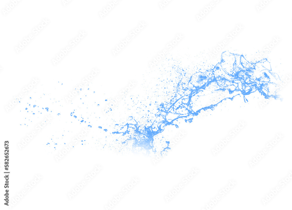 Blue water splash isolated on transparent background. Royalty high ...
