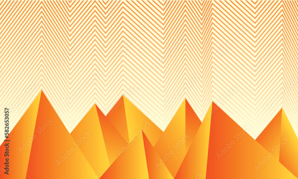 Pyramid shape background template copy space for poster, banner, or ...