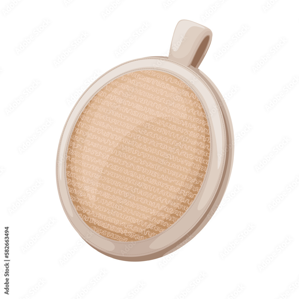 Eco loofah vector illustration. Cartoon isolated round zero waste ...