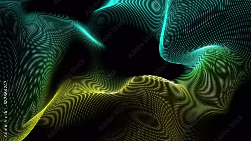 Blue and Yellow color trapcode form wave background. Creative digital wave texture. Abstract ...