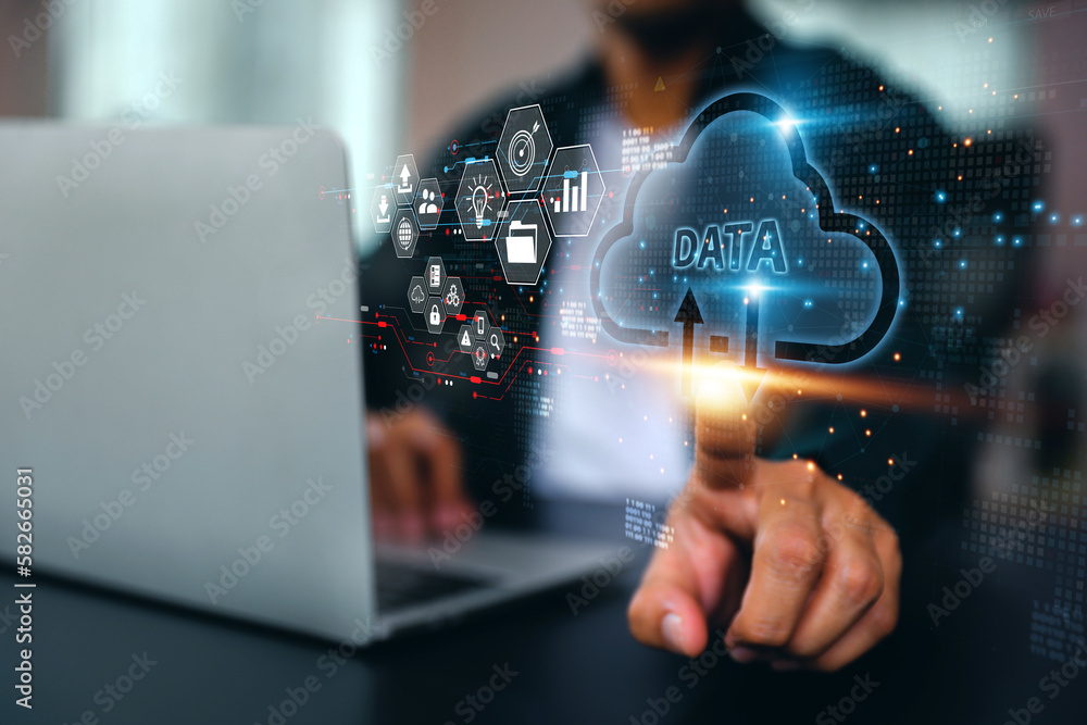 Cloud computing data management technology system for computer network cyber security or ...