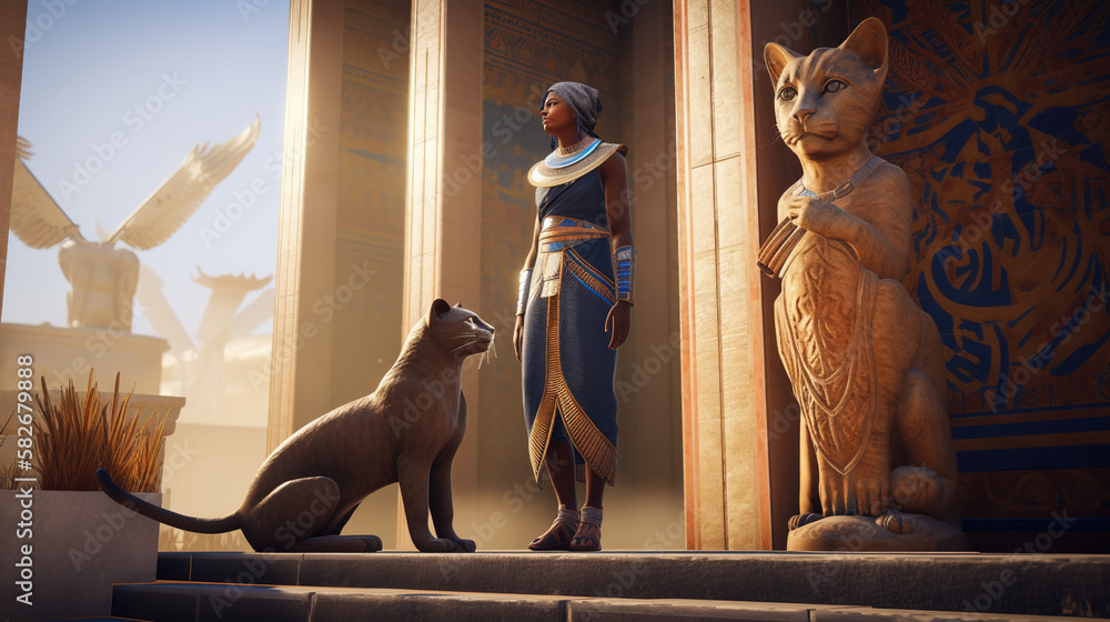 Egyptian Goddess Bastet - Goddess of cats, protection, and fertility ...