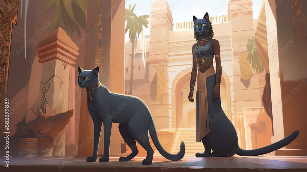 Egyptian Goddess Bastet - Goddess of cats, protection, and fertility ...
