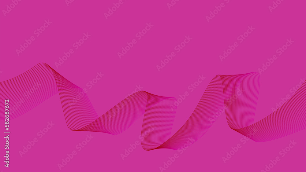 Abstract Background Pink red wave lines Flowing waves design Abstract ...
