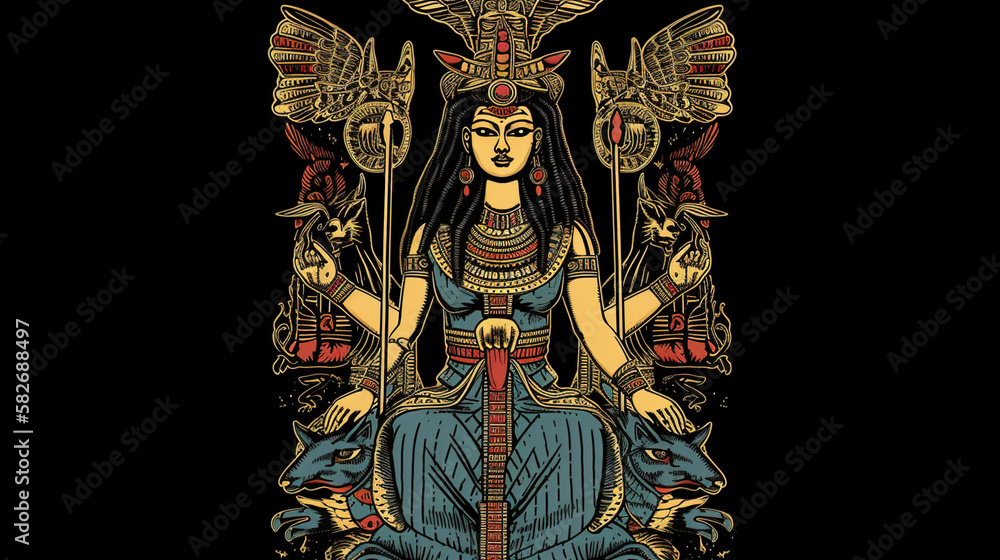 Egyptian Goddess Isis - Goddess of magic and fertility Stock ...