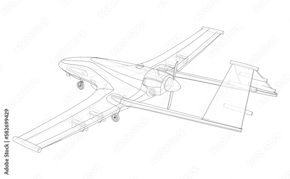 Predator Drone Drawing