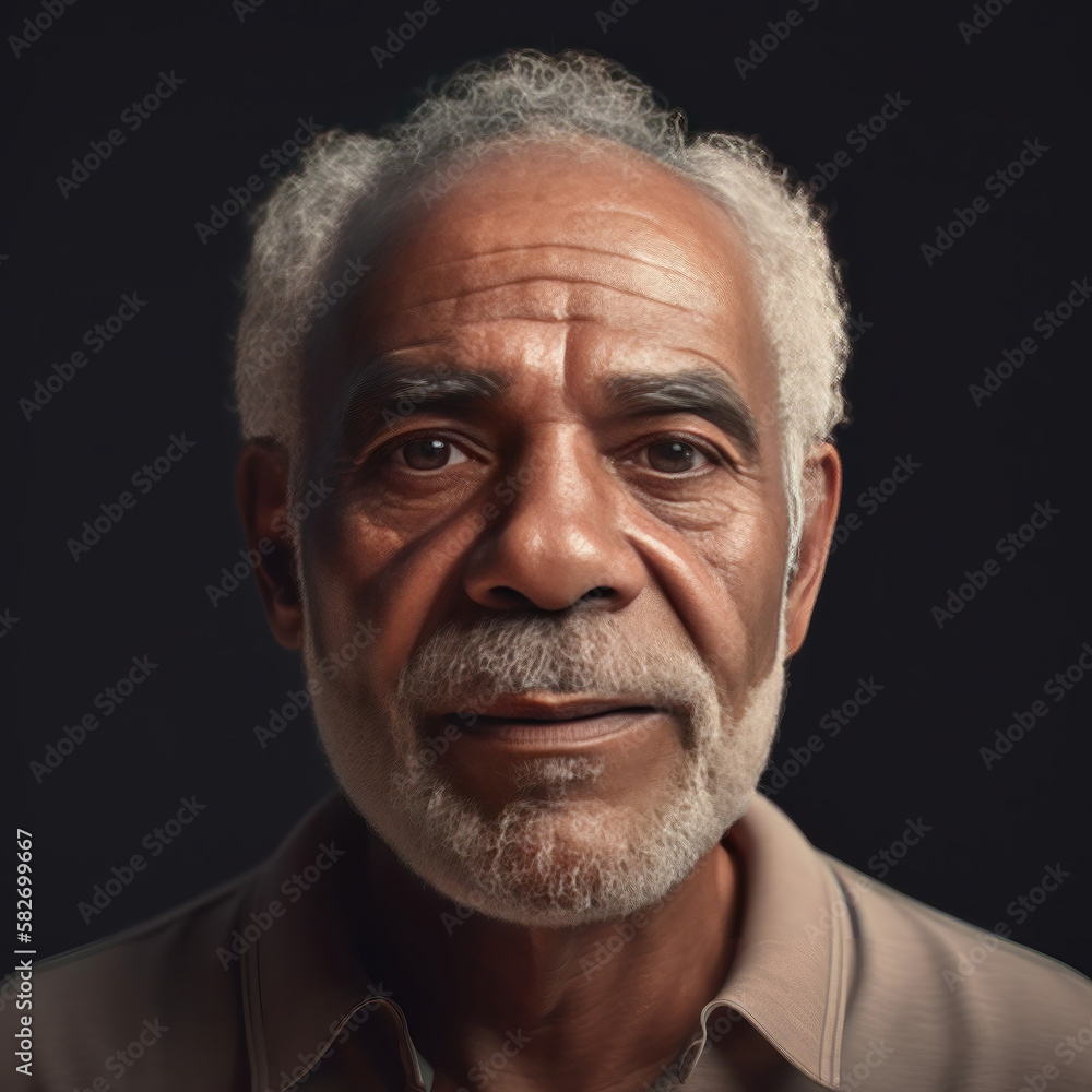 Old senior latin american male man as studio portrait (Generative AI ...
