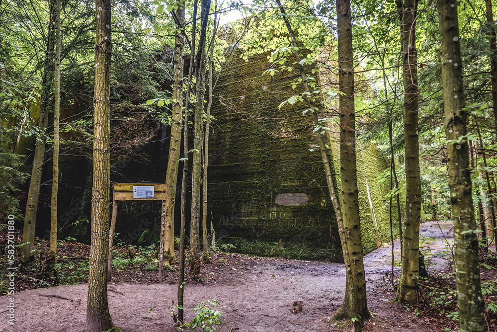 Large bunker in Mamerki, former Nazi bunker complex, Poland Stock Photo ...