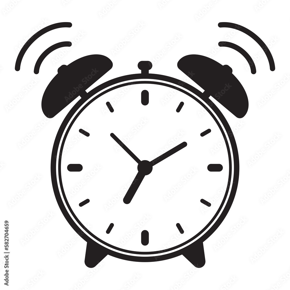 Retro Alarm Clock Vector