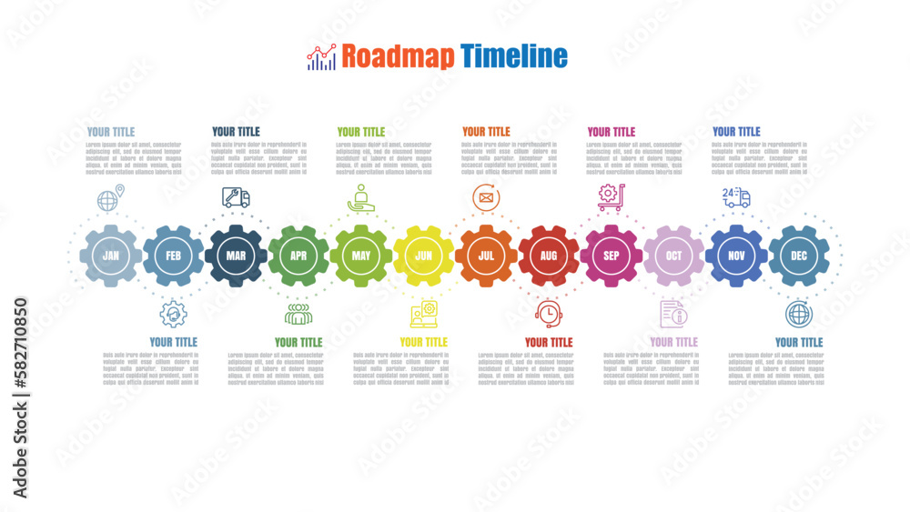 Data analytics and collection abstract process infographic template ...