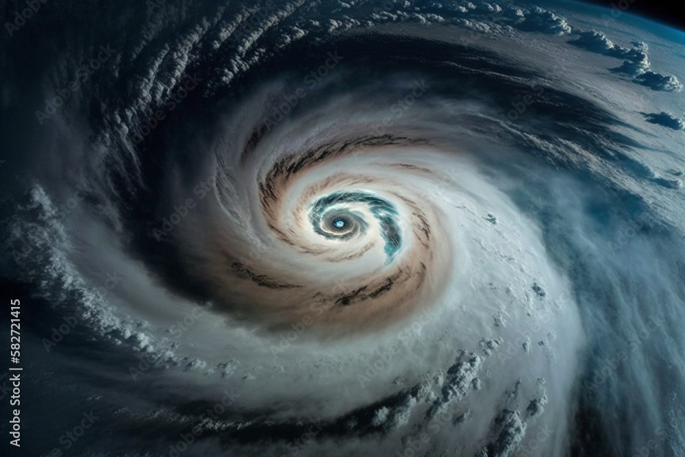 Devastating hurricane view from space, created by a neural network ...