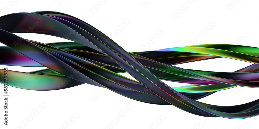 ภาพประกอบสต็อก Metal Iridescent Metal Curved Isolated Abstract Dramatic ...