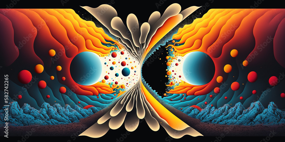 Double-slit experiment, particles as waves and particles, surreal ...