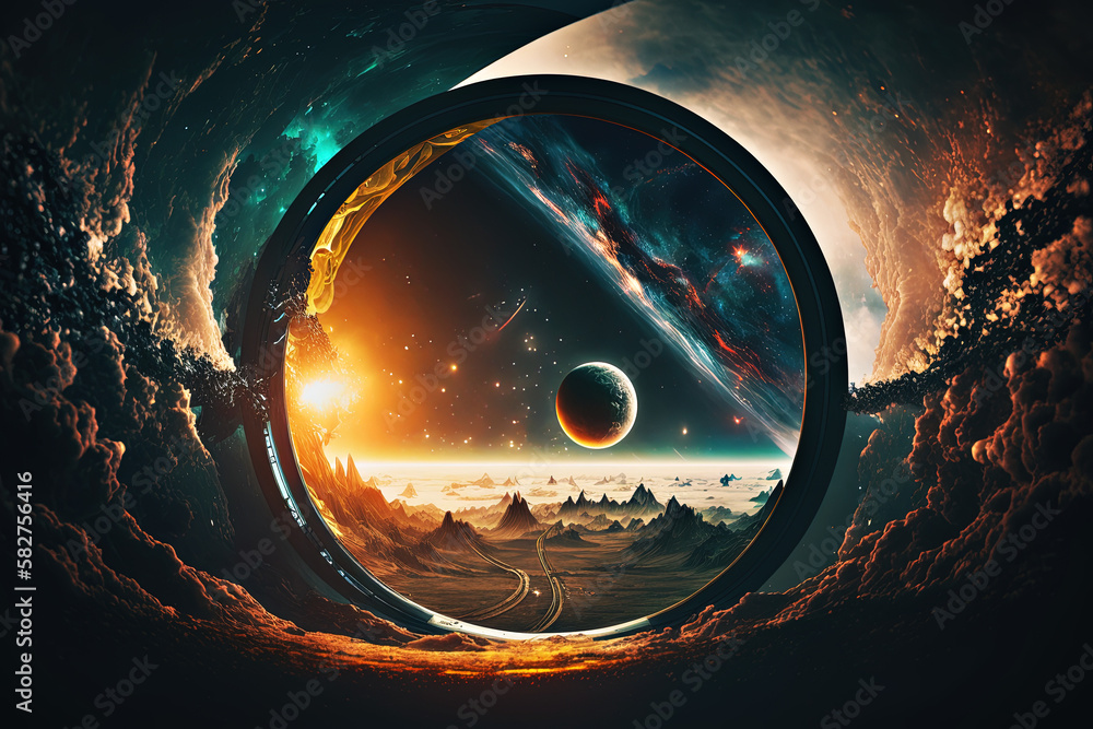 hyperdimensional travel loop from earth to interstellar space. created ...