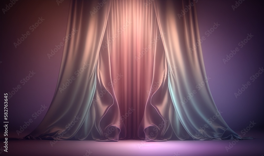 an image of a curtain with light coming from it in the dark night time ...
