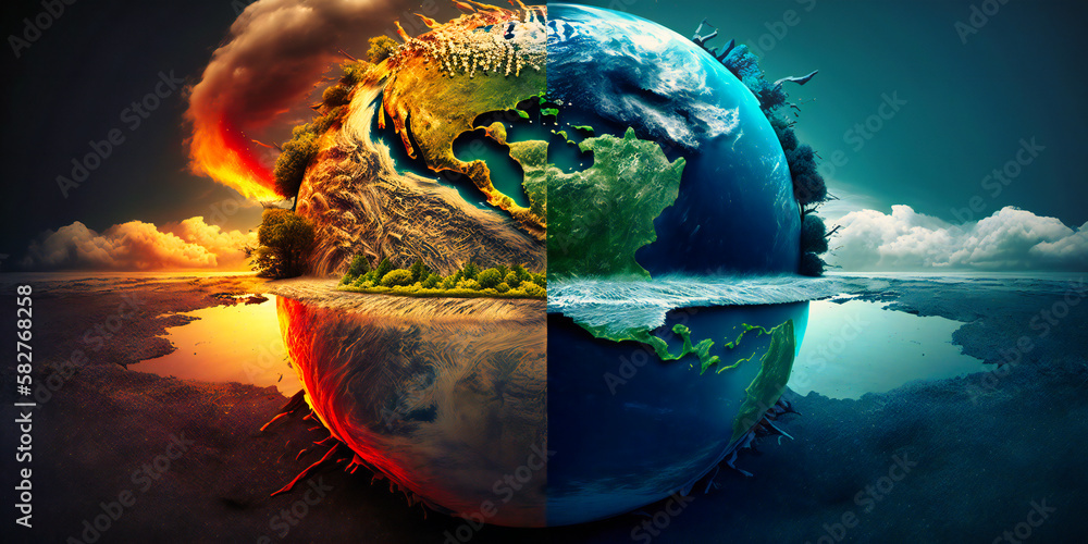 The long-term alteration of global weather patterns, often attributed ...