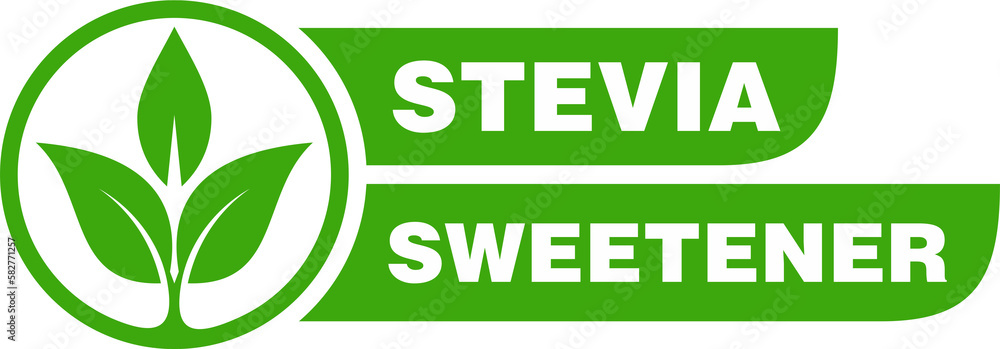 Stevia sweetener natural product label logo design, stevia sweet label ...