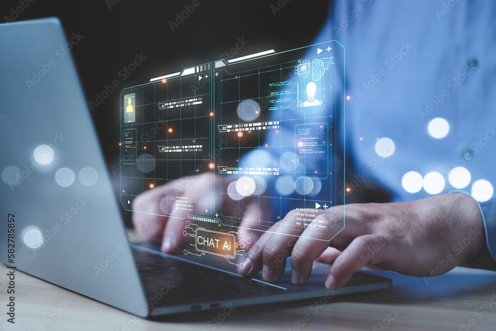 Businessman Chat With Ai Artificial Intelligence Man Using Technology