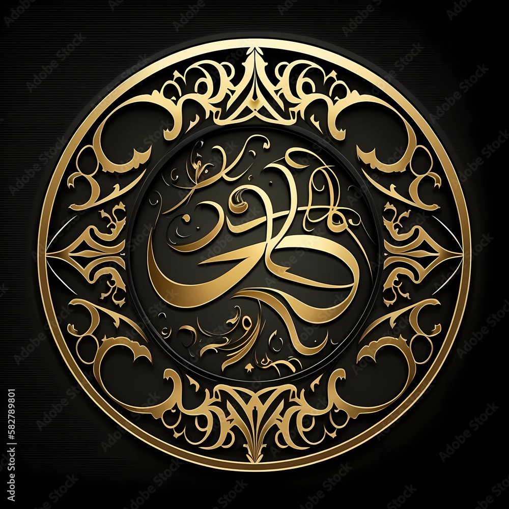 Islamic Logo on White Background | AI Generative Stock Illustration ...