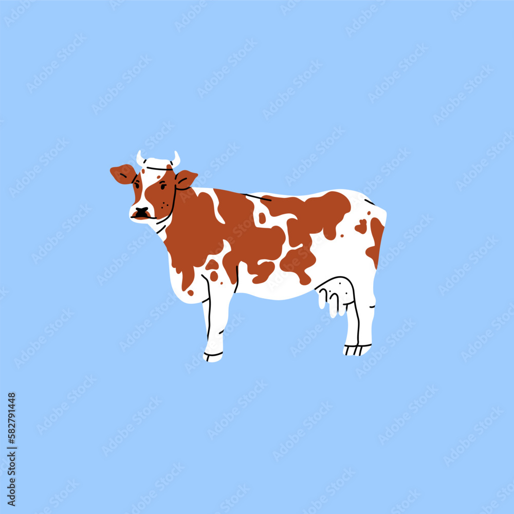 Hand drawn abstract vector clipart illustration collection with brown ...