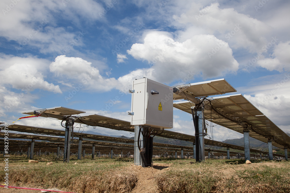 Photo & Art Print Smart combiner box next to solar panels, PrimoRD