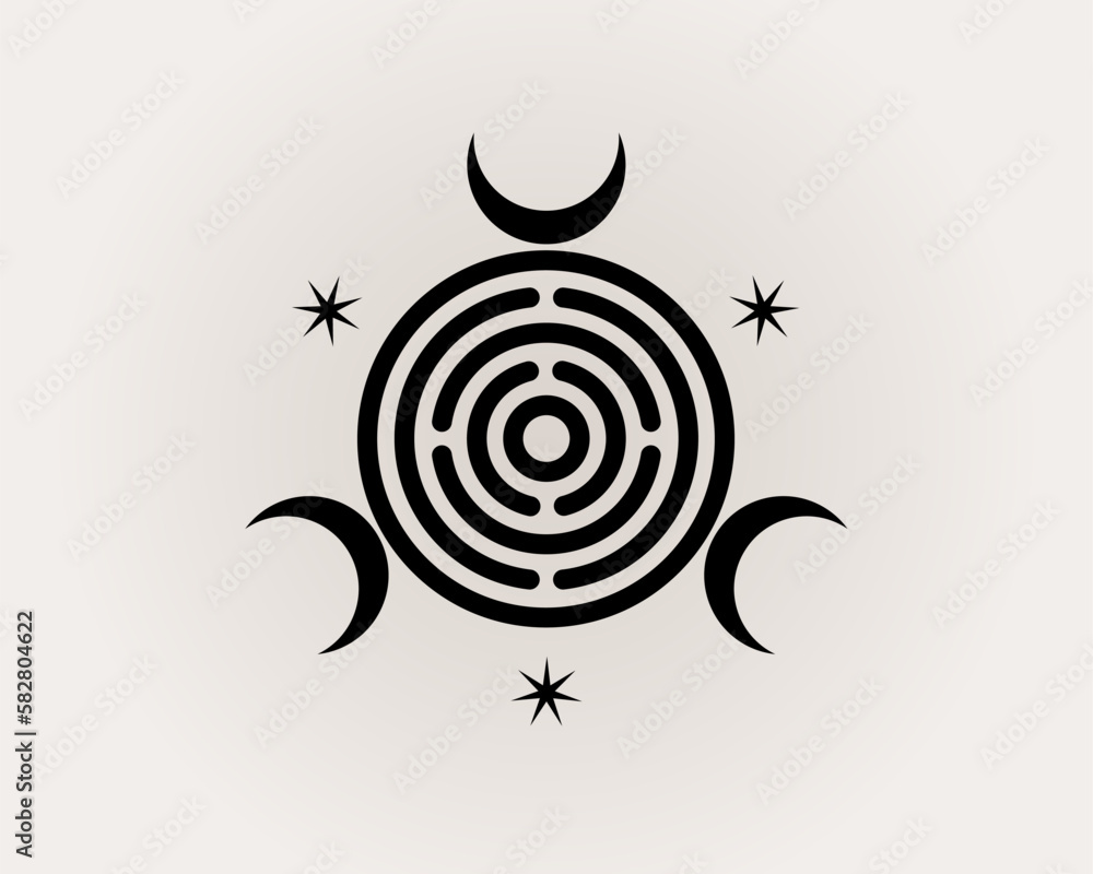 Sacred Geometry, triple Goddess of Witchcraft Spiritual Greco Roman ...