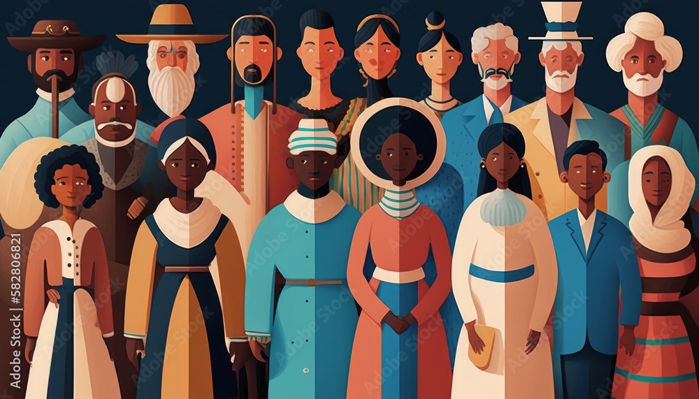 Unity in Diversity: Illustration of a Diverse Group of People from ...