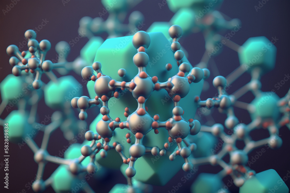 Chromium Molecule's Atom Structure Model Science Background Ai ...