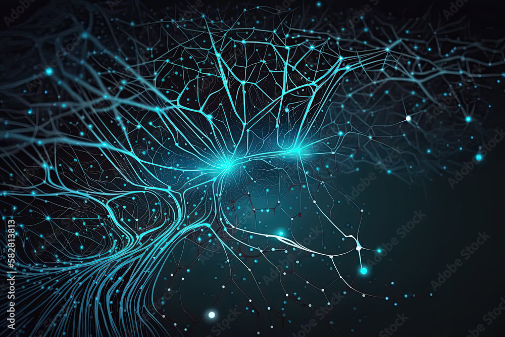 Abstract artificial intelligence brain technology background. Ai ...