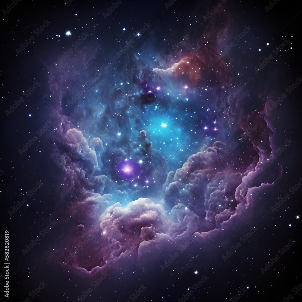 ภาพประกอบสต็อก Discover the beauty of the night sky - a universe filled ...