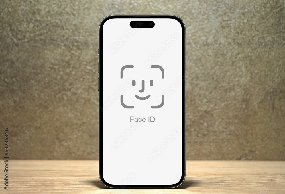 iPhone 14 Pro shows FaceID logo, is a facial recognition system designed and developed by Apple ...