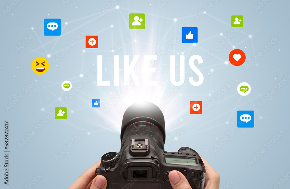Using camera to capture social media content Stock Photo | Adobe Stock