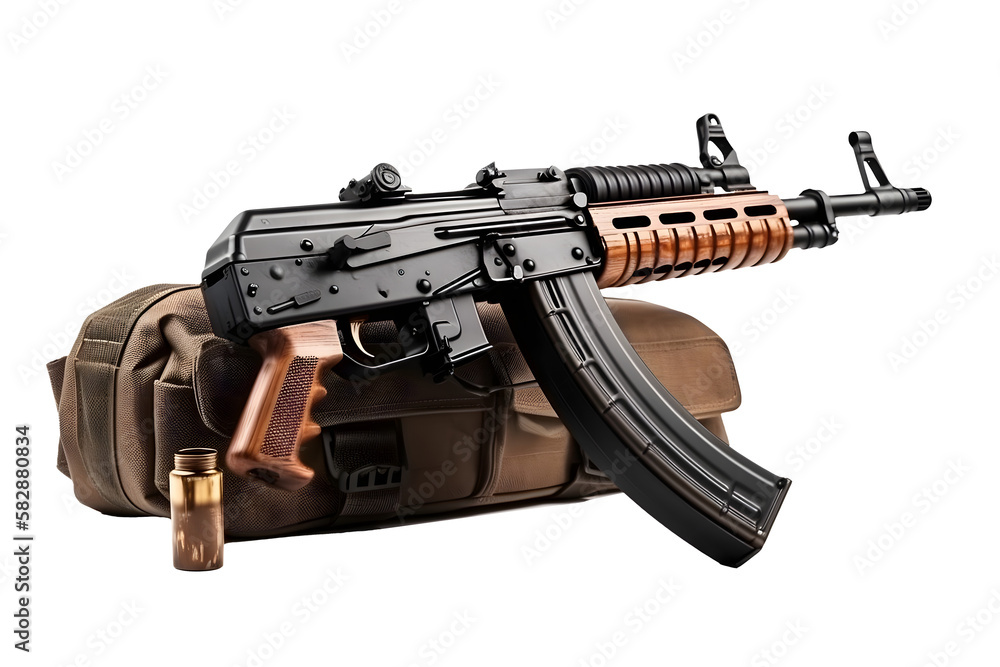 Rifle, weapon on a transparent background. PNG. side view. Generative ...