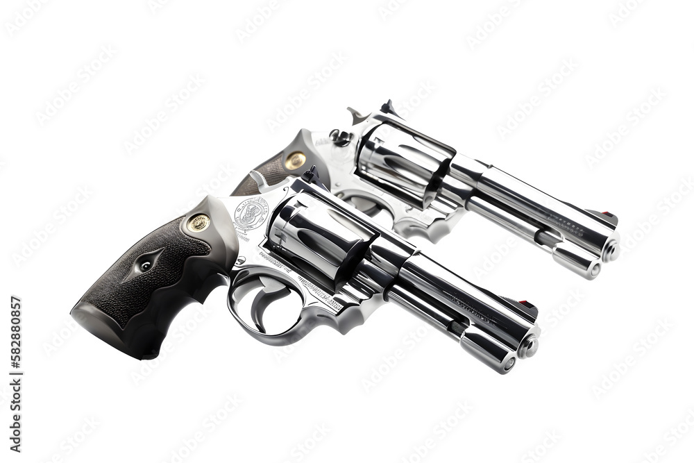 Pistol, weapon on a transparent background. PNG. side view Generative ...