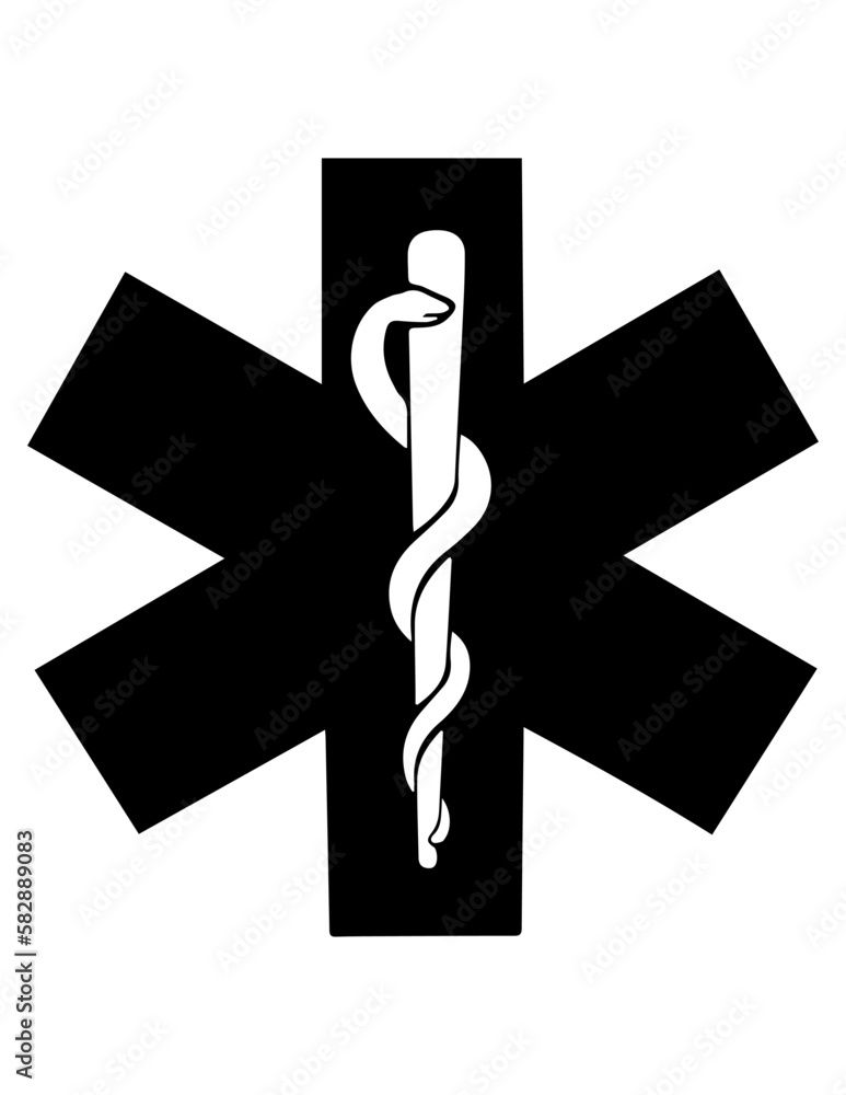 EMT caduceus medical symbol Stock Vector | Adobe Stock