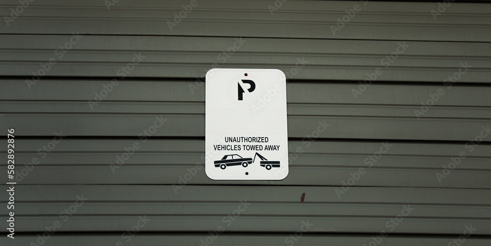 Sign with no parking sign showing restriction and violation symbolizing ...
