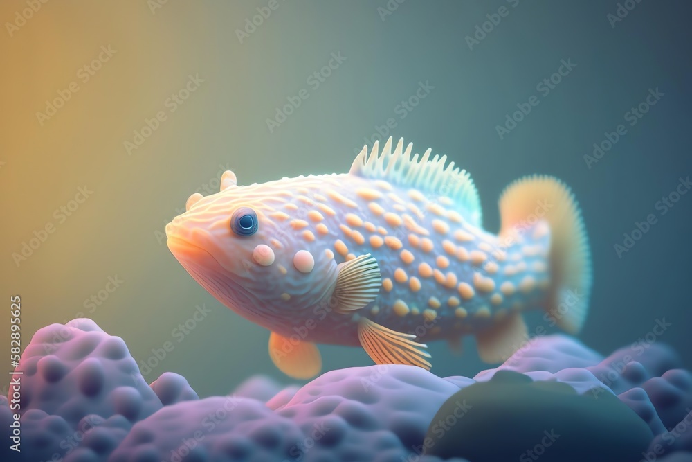 3D Bristlenose pleco Avatar with Exquisite Detailing and Soft Pastel ...