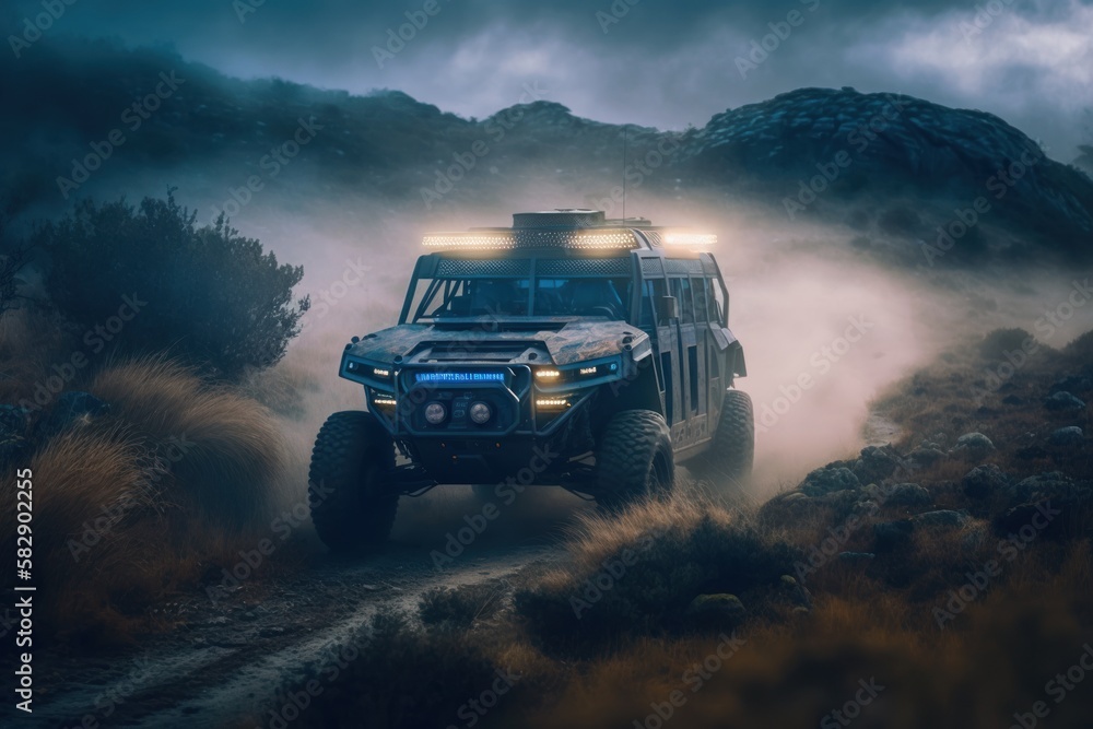 Off-Road Adventure: Ethereal Photography and Cinematic Octane Render of ...