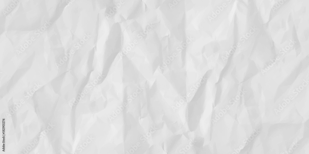 White creased crumpled paper sheet texture can be use as background ...