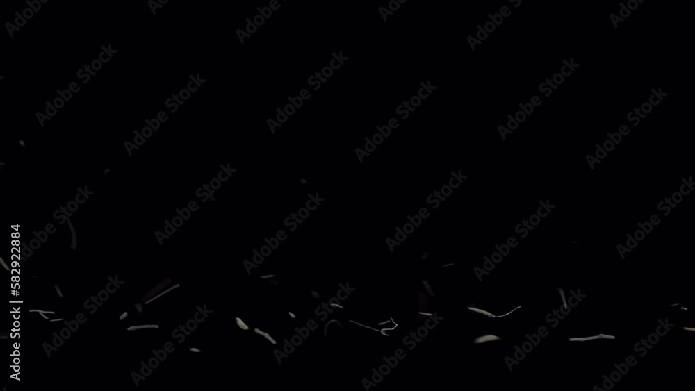 Stockvideon Dusty bullet hits on a wall with chunks of debris flying ...