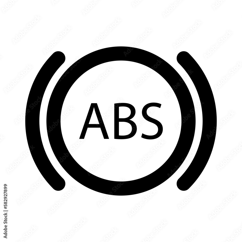 ABS. ABS vector illustration, anti-lock braking system. Is an ...