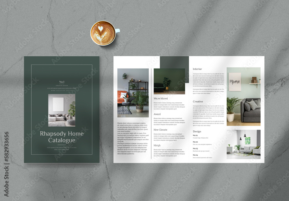 Interior Template Layout Stock Template | Adobe Stock